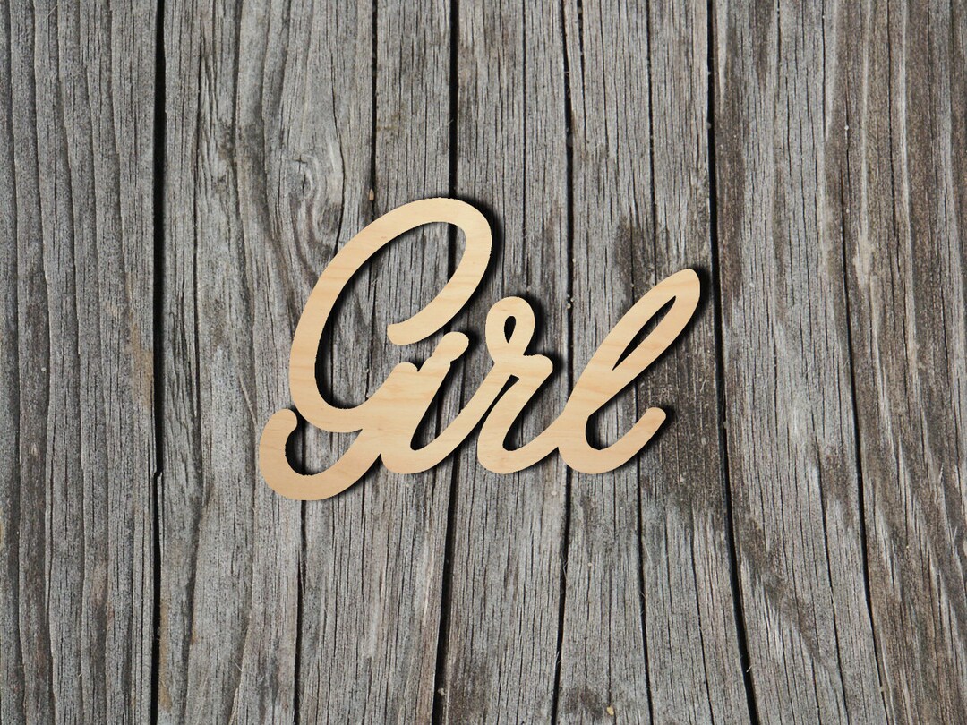 Girl Wood Sign - Multiple Sizes - Laser Cut Unfinished Wood Cutout ...
