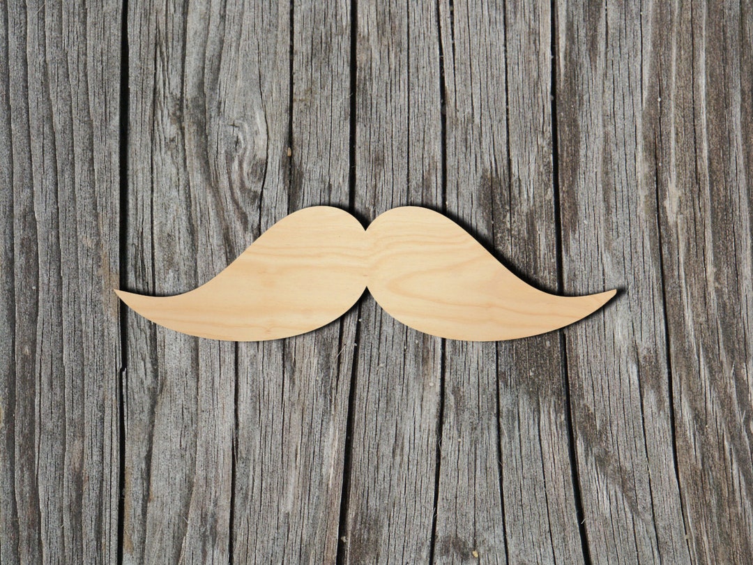 Mustache - Laser Cut Unfinished Wood Cutout Shapes - Always Check Sizes ...