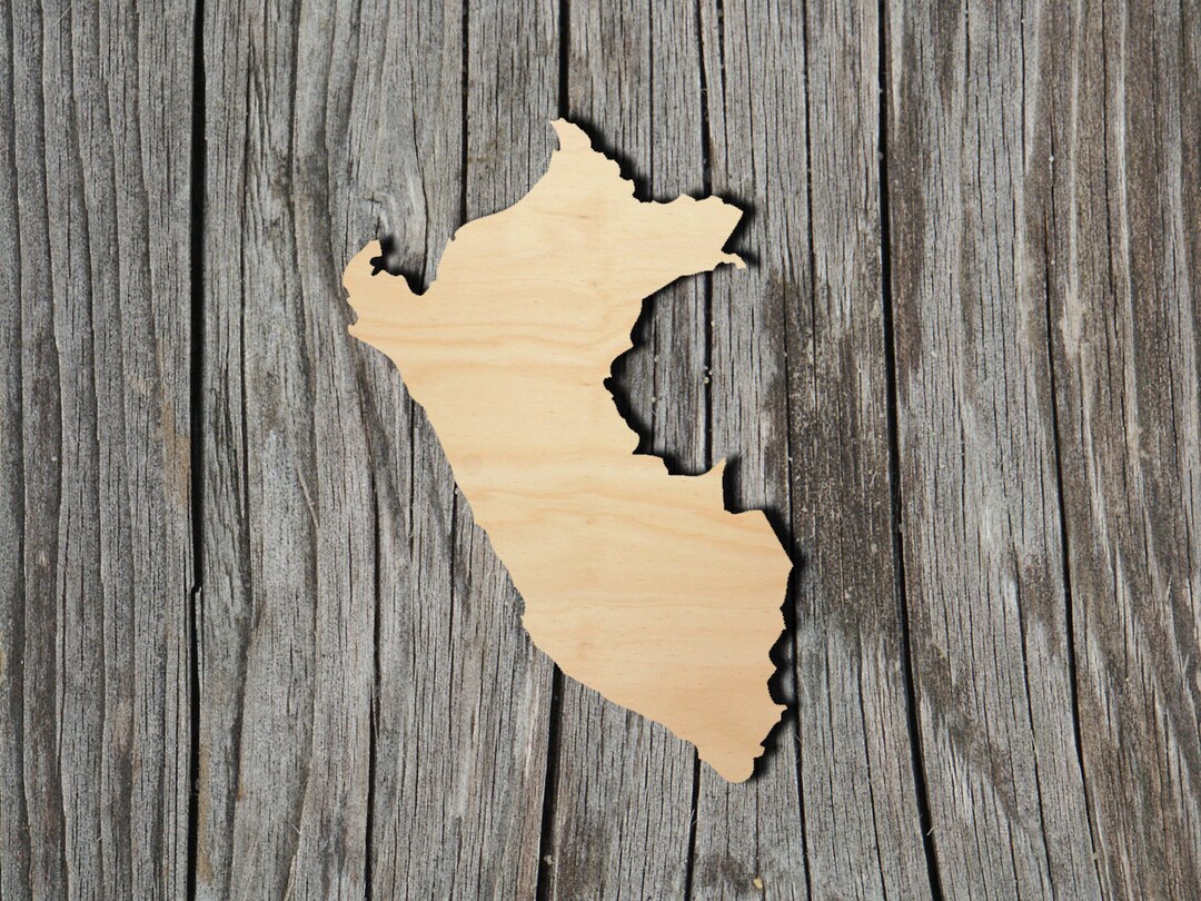 Peru - Laser Cut Unfinished Wood Cutout Shapes - Always Check Sizes and ...