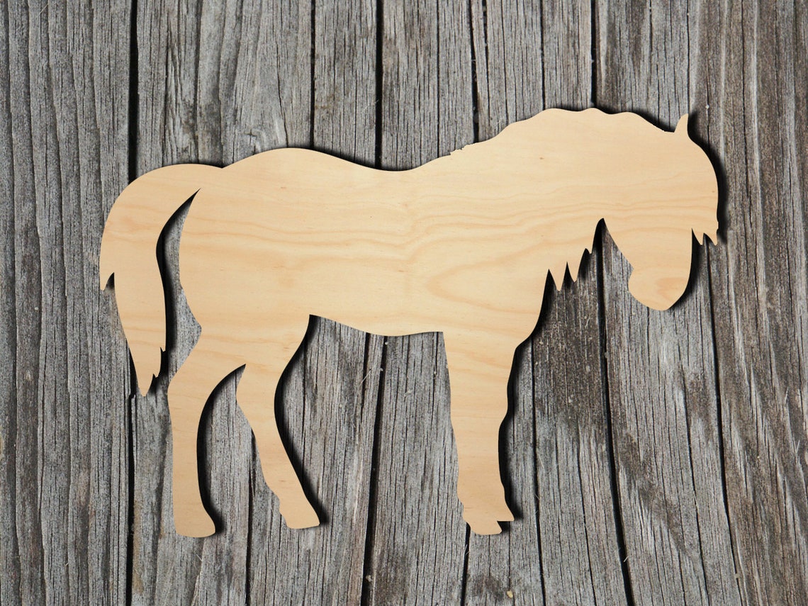 Pony Shape Laser Cut Unfinished Wood Cutout Shapes Always - Etsy