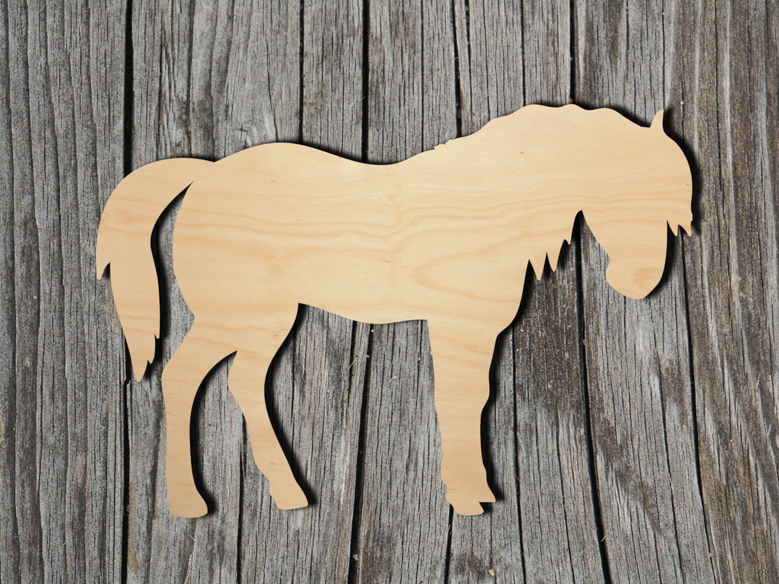 Pony Shape - Laser Cut Unfinished Wood Cutout Shapes - Always Check ...