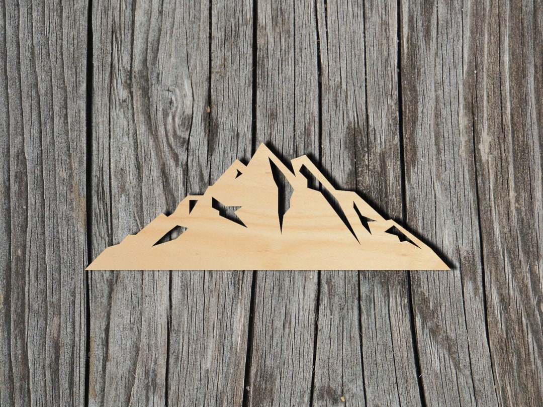 Mountains - Laser Cut Unfinished Wood Cutout Shapes - Always Check Sizes and Measure - Etsy
