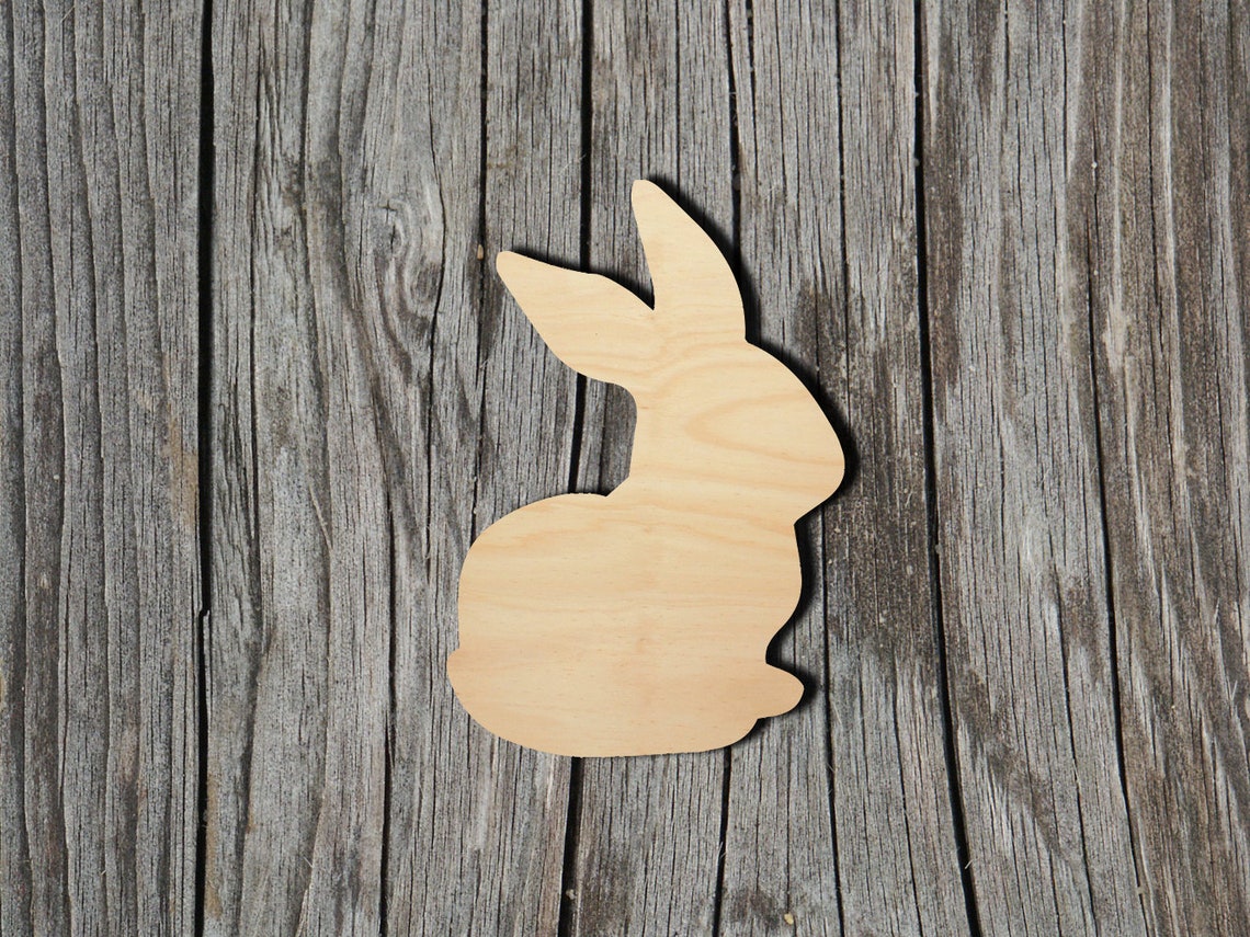 Rabbit Laser Cut Unfinished Wood Cutout Shapes Always - Etsy