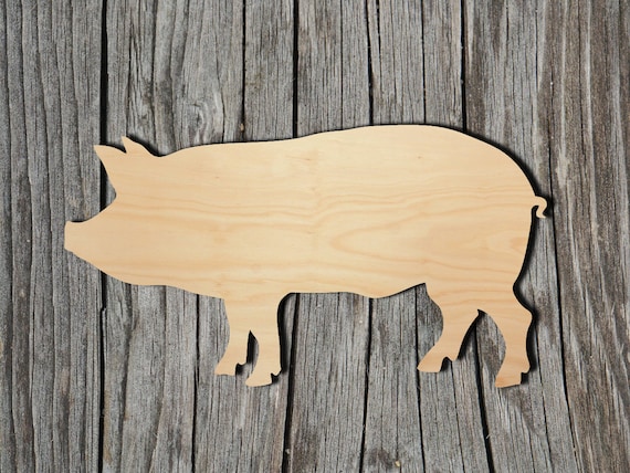 Pig Shape Laser Cut Unfinished Wood Cutout Shapes Always - Etsy