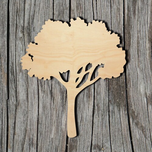 Oak Tree Shape Laser Cut Unfinished Wood Cutout Shapes - Etsy