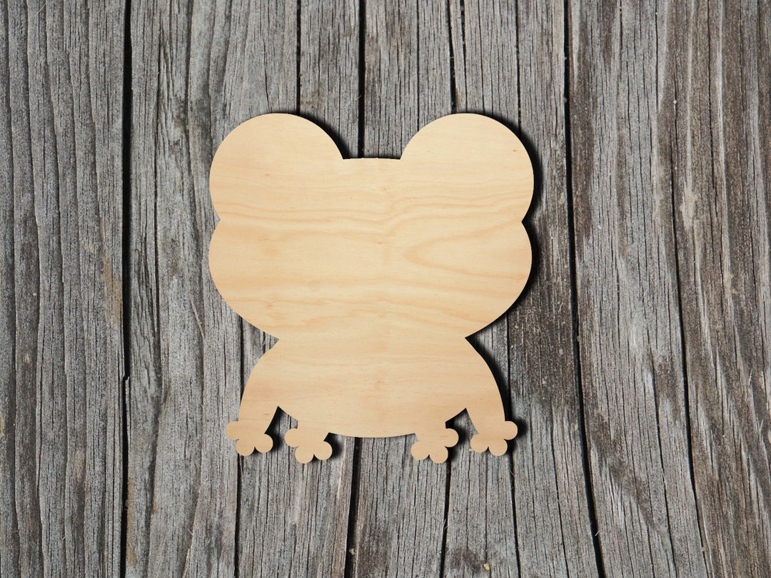 Frog - Laser Cut Unfinished Wood Cutout Shapes - Always Check Sizes and ...