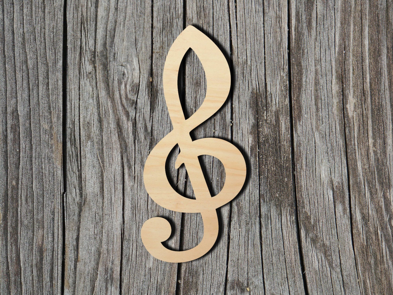 Treble Clef Laser Cut Unfinished Wood Cutout Shapes Always - Etsy