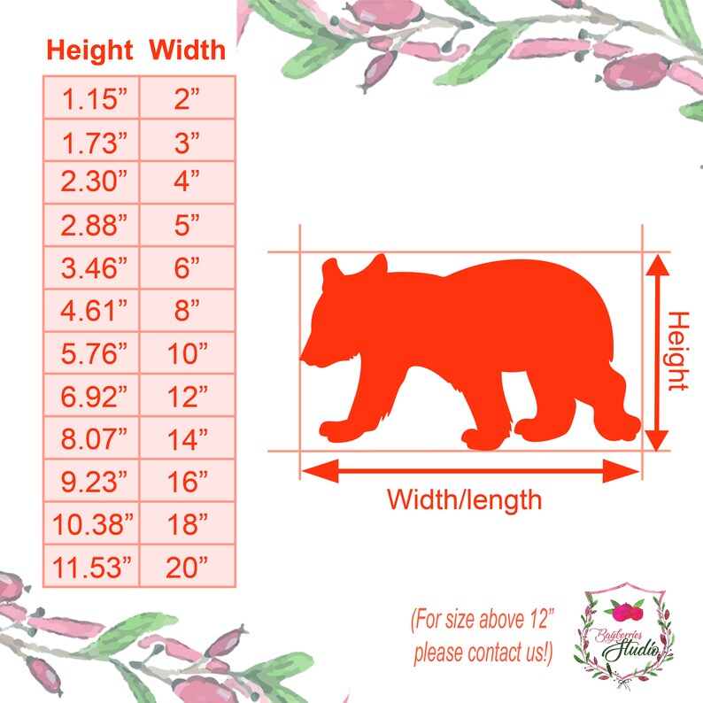 Bear Cub - Wildlife - Laser Cut Unfinished Wood Cutout Shapes - Always ...