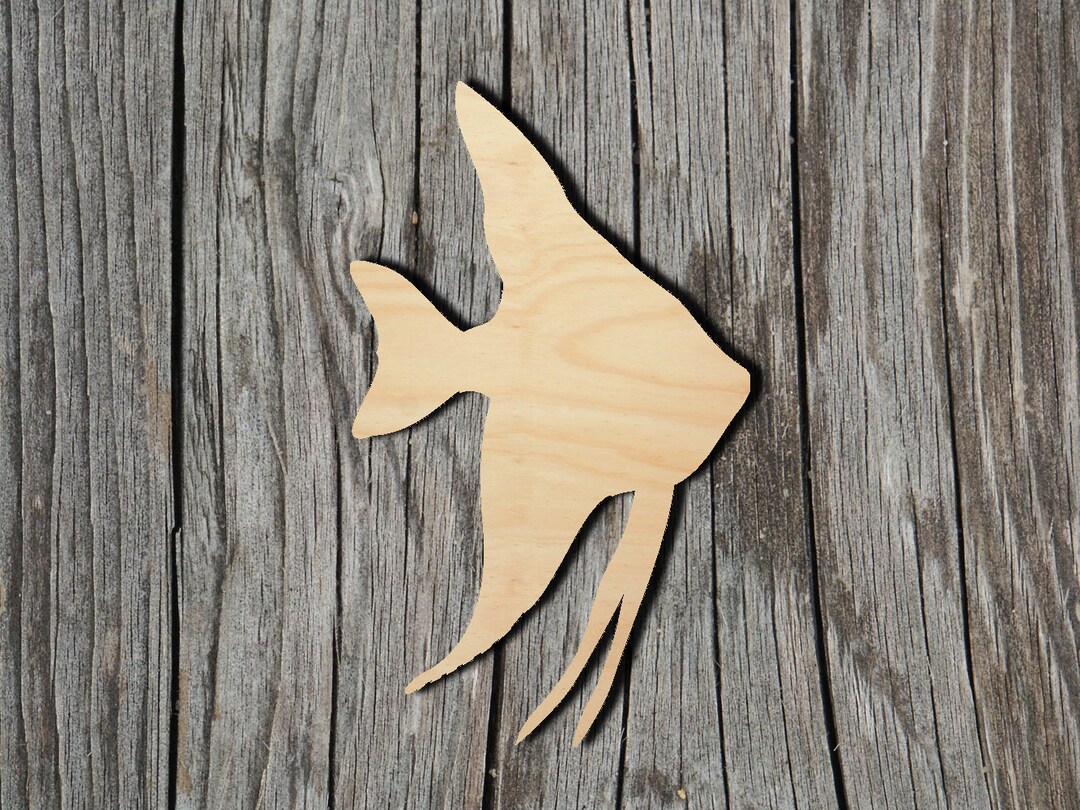 Angelfish Shape - Laser Cut Unfinished Wood Cutout Shapes - Always ...