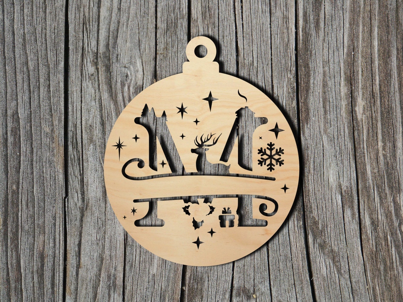 Christmas Ornament M - Laser Cut Unfinished Wood Cutout Shapes - Always ...