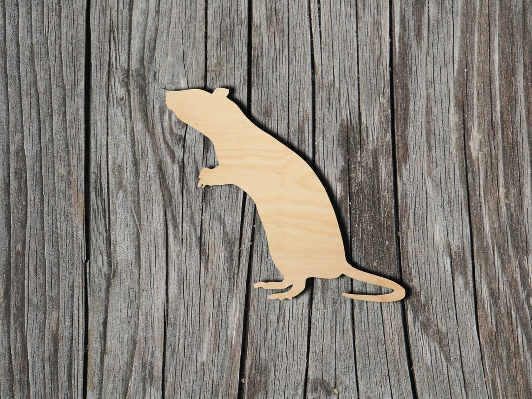 Rat Shape - Laser Cut Unfinished Wood Cutout Shapes - Always Check ...