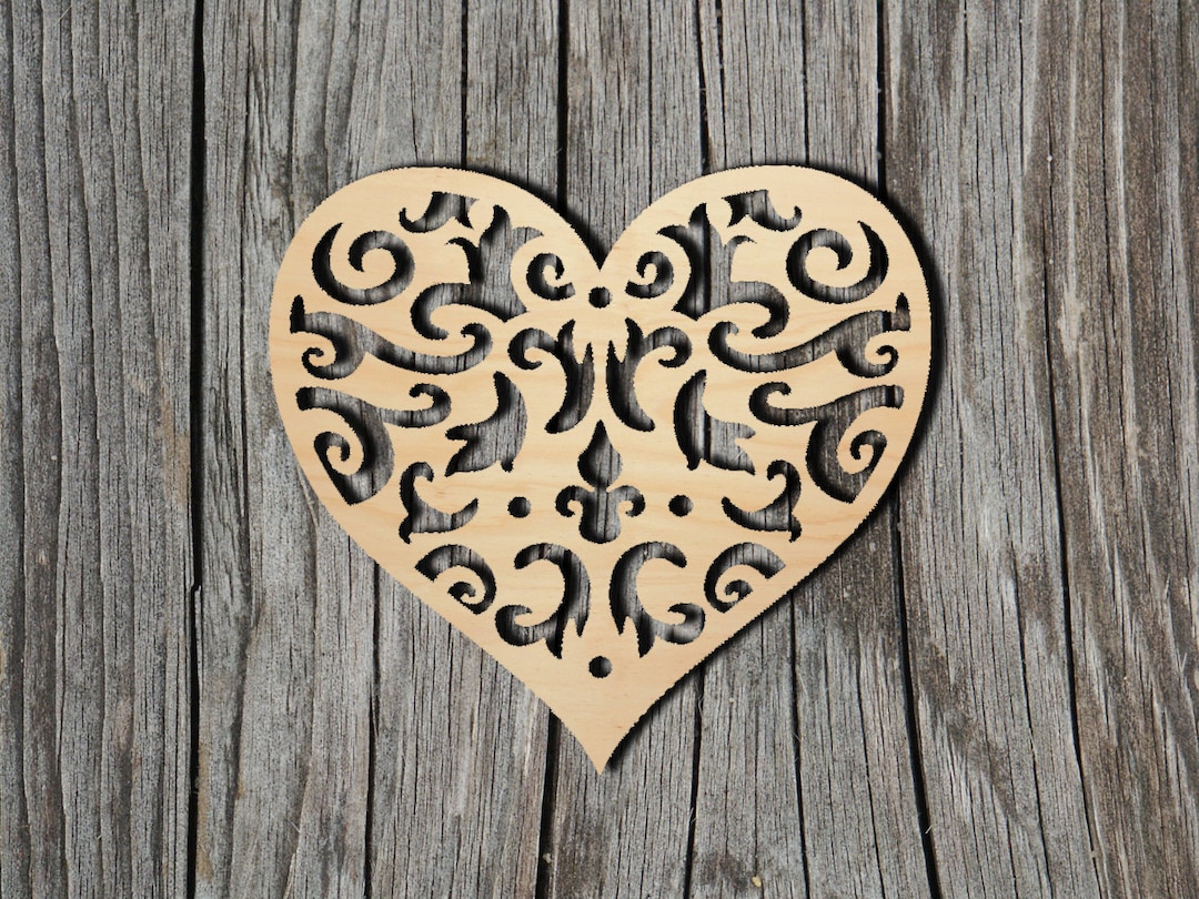 Heart Shape - Laser Cut Unfinished Wood Cutout Shapes - Always Check ...