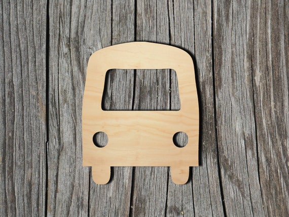 Bus Shape Laser Cut Unfinished Wood Cutout Shapes Always | Etsy
