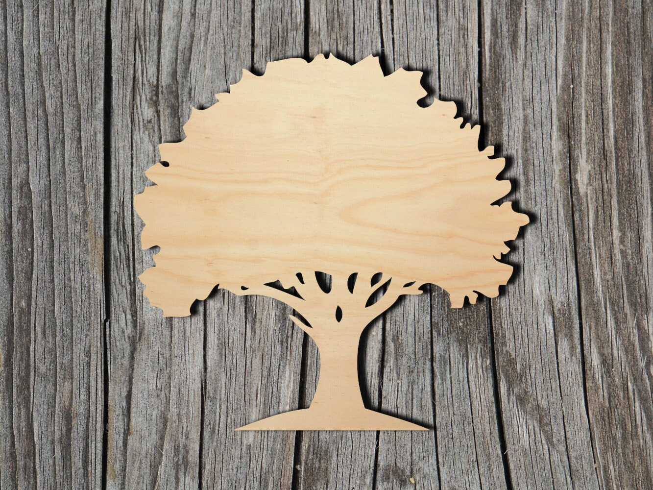 Oak Tree Shape Laser Cut Unfinished Wood Cutout Shapes Etsy Australia