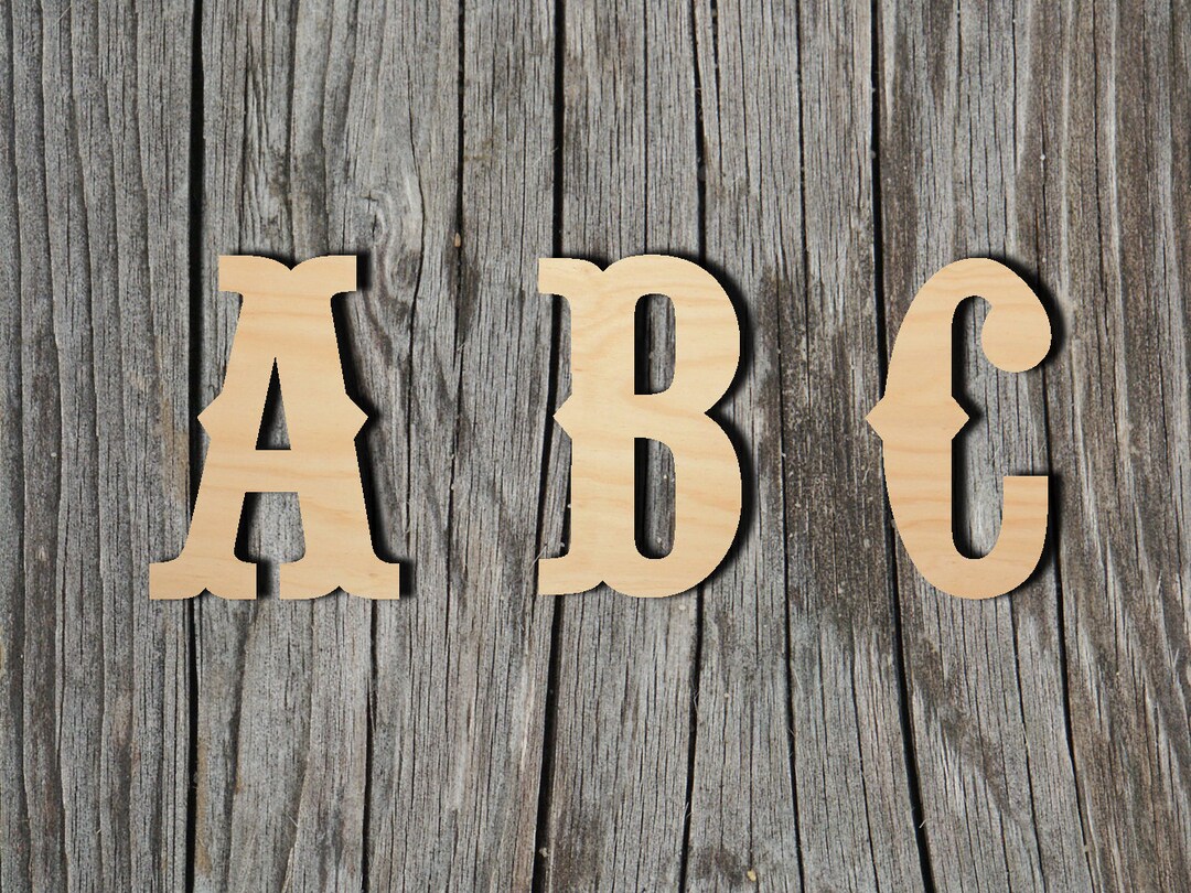 A-Z - Upper Case Letters - Laser Cut Unfinished Wood Cutout Shapes ...