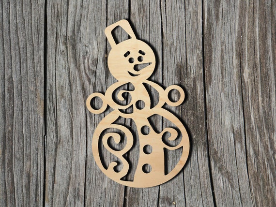 Snowman Laser Cut Unfinished Wood Cutout Shapes Always - Etsy