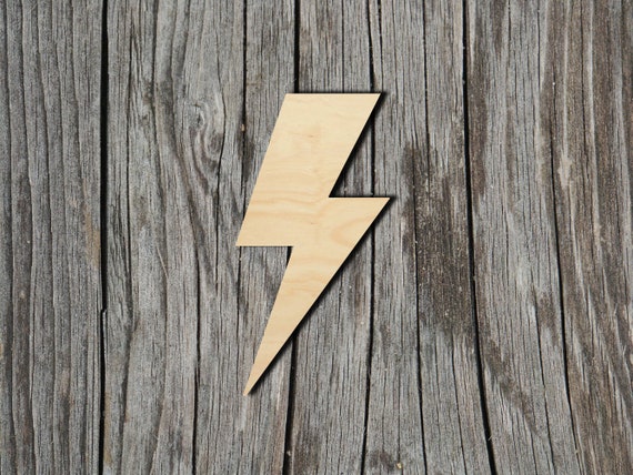 Lightning Bolt Laser Cut Unfinished Wood Cutout Shapes | Etsy
