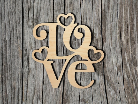 Love Laser Cut Unfinished Wood Cutout Shapes Always Check | Etsy