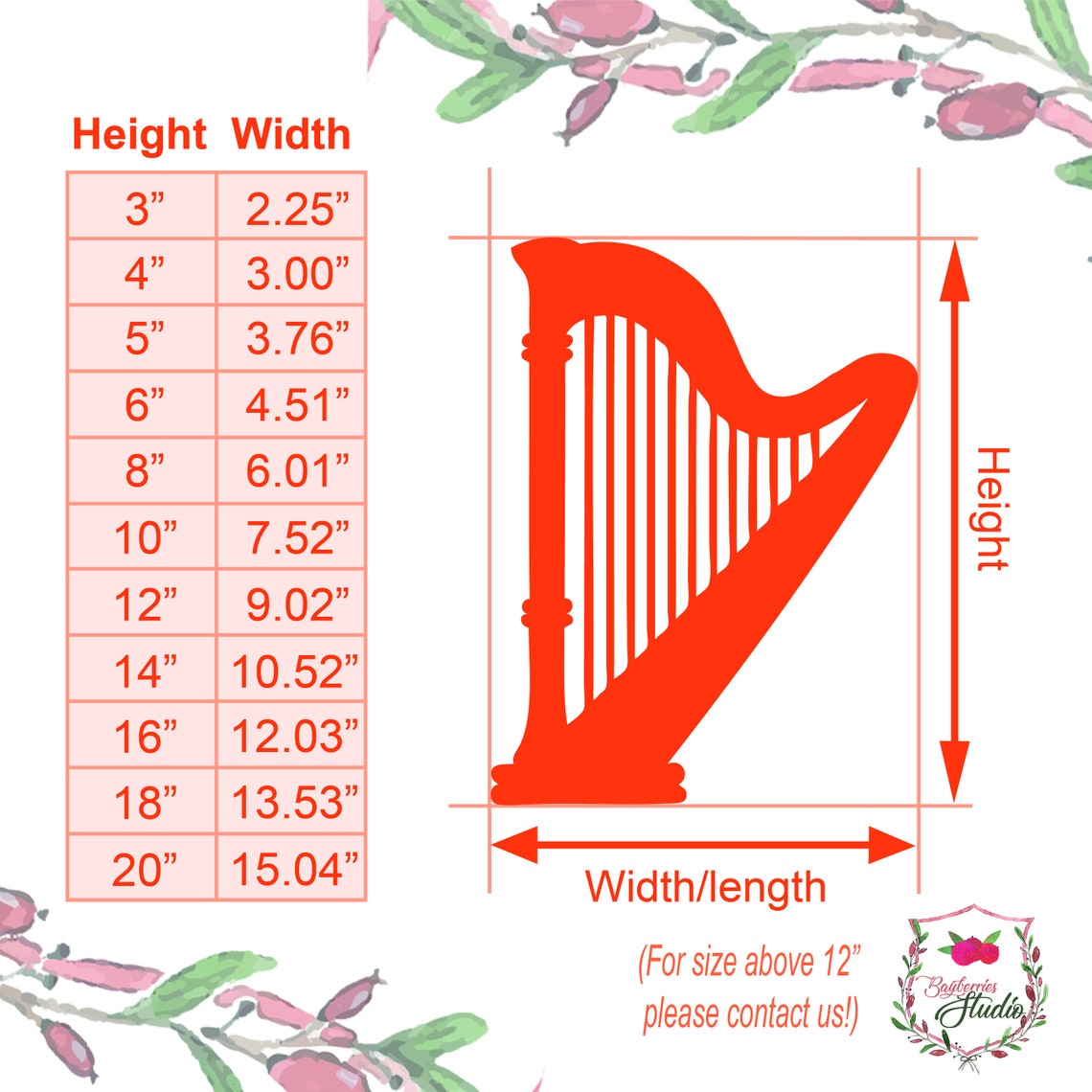 Harp Shape Laser Cut Unfinished Wood Cutout Shapes Always | Etsy