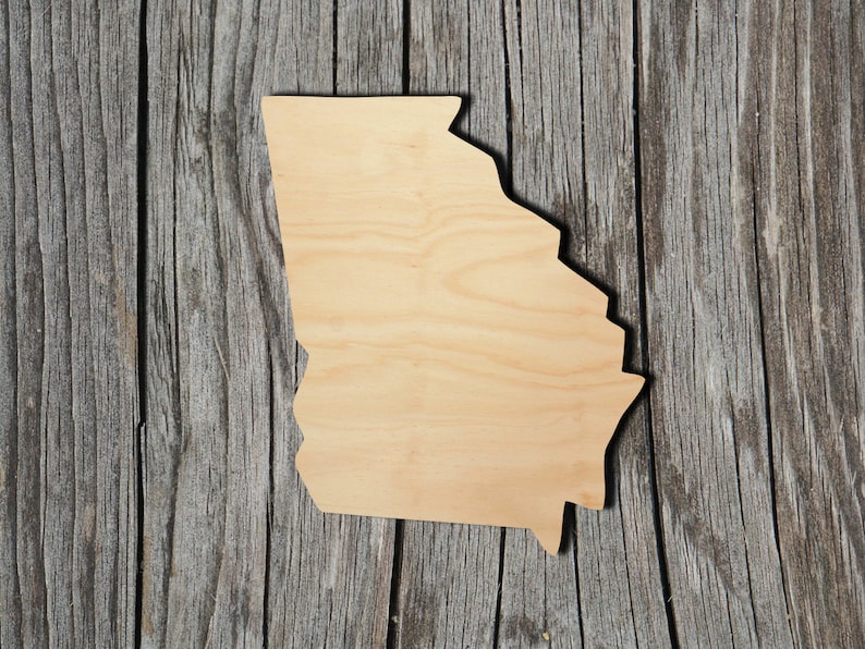 Georgia State Laser Cut Unfinished Wood Cutout Shapes | Etsy