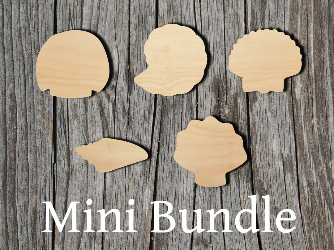 Mini Wood Cutout Bundle 1/2" Size Laser Cut Unfinished Shapes - Etsy