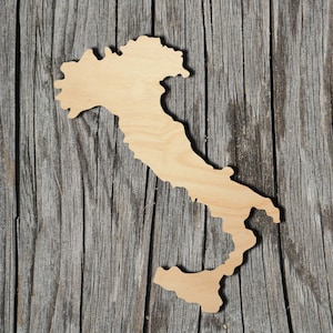 Italy - Laser Cut Unfinished Wood Cutout Shapes - Always Check Sizes ...
