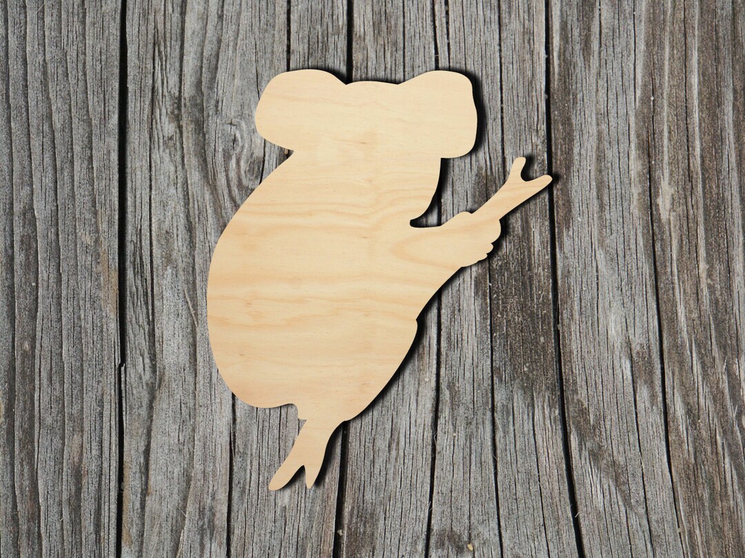 Koala Shape - Laser Cut Unfinished Wood Cutout Shapes - Always Check ...