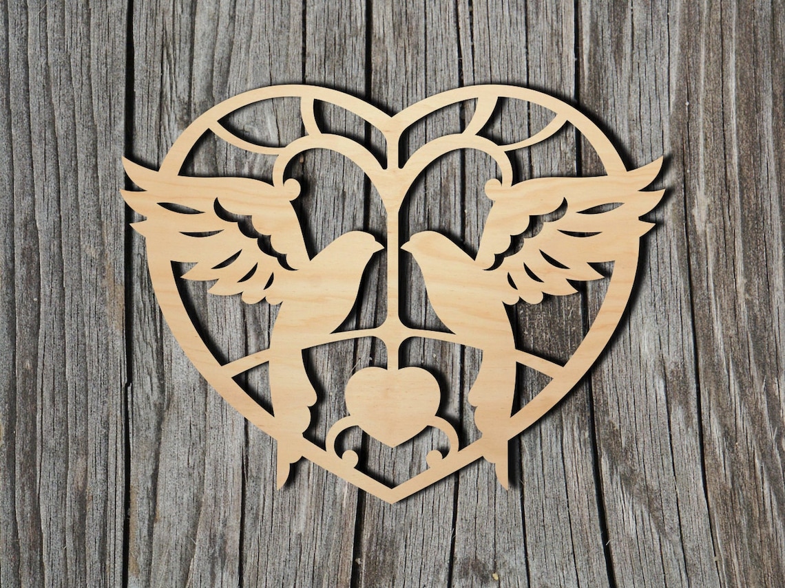 Heart Shape Laser Cut Unfinished Wood Cutout Shapes Always - Etsy
