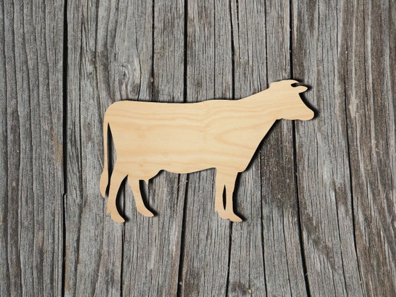 Cow Shape Laser Cut Unfinished Wood Cutout Shapes Always - Etsy