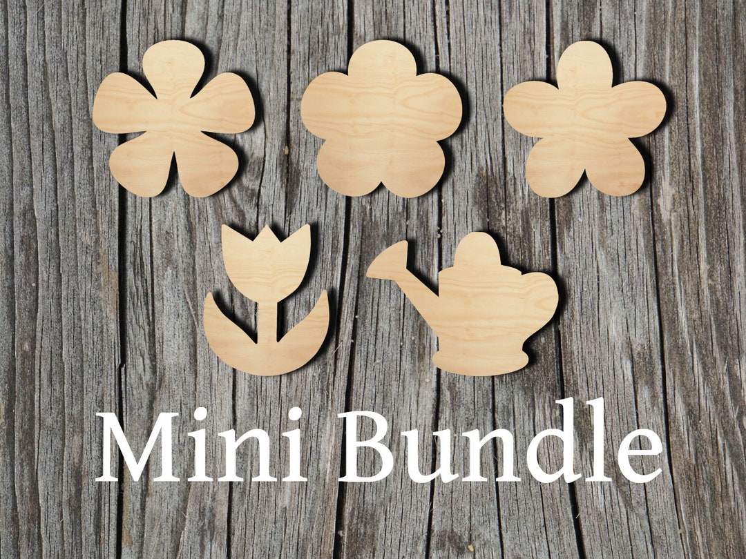 Mini Wood Cutout Bundle 1/2" Size Laser Cut Unfinished Shapes - Etsy