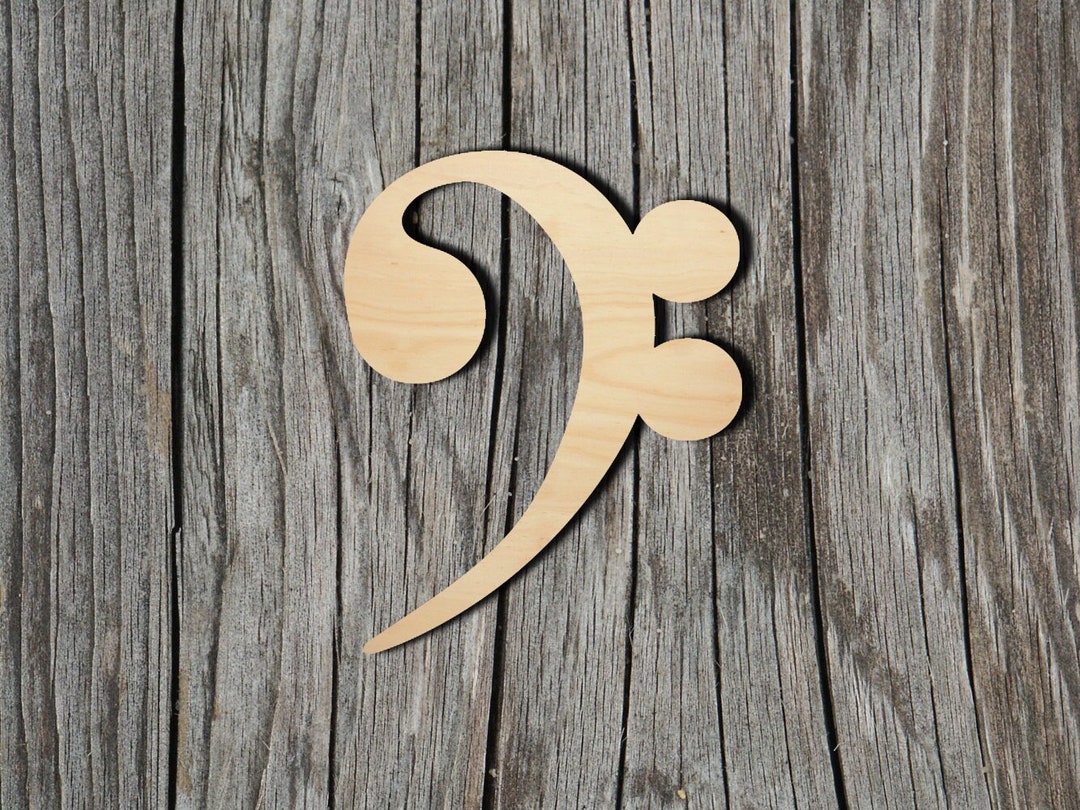 Bass Clef - Laser Cut Unfinished Wood Cutout Shapes - Always Check ...