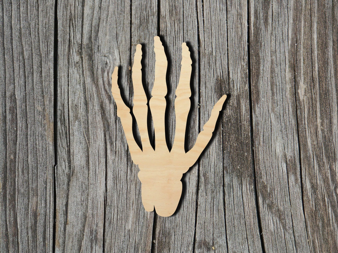 Skeleton Hand Shape - Laser Cut Unfinished Wood Cutout Shapes - Always ...