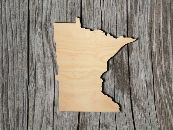 Minnesota State Laser Cut Unfinished Wood Cutout Shapes | Etsy