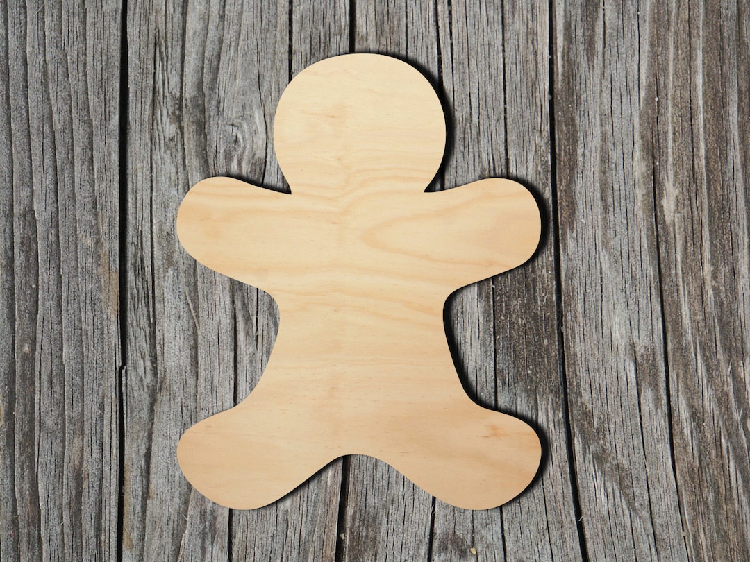 Gingerbread Man - Laser Cut Unfinished Wood Cutout Shapes - Always ...
