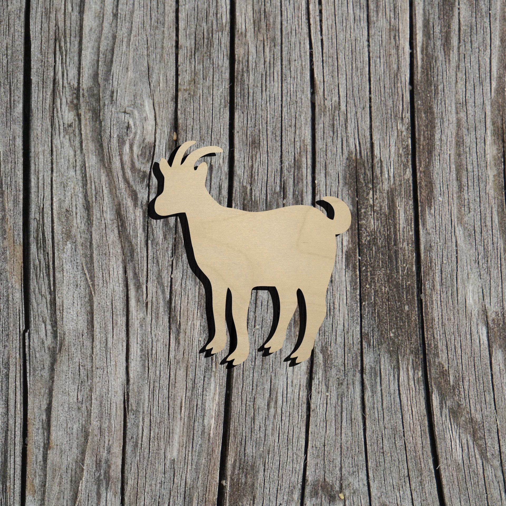 Goat Shape Laser Cut Unfinished Wood Cutout Shapes Always | Etsy