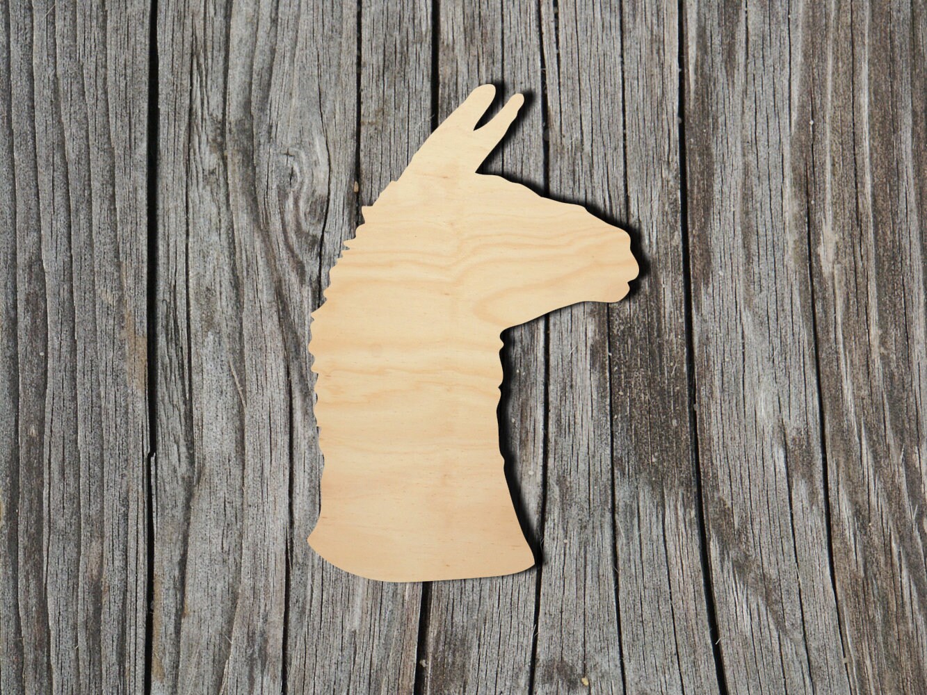 Llama Shape Laser Cut Unfinished Wood Cutout Shapes Always | Etsy