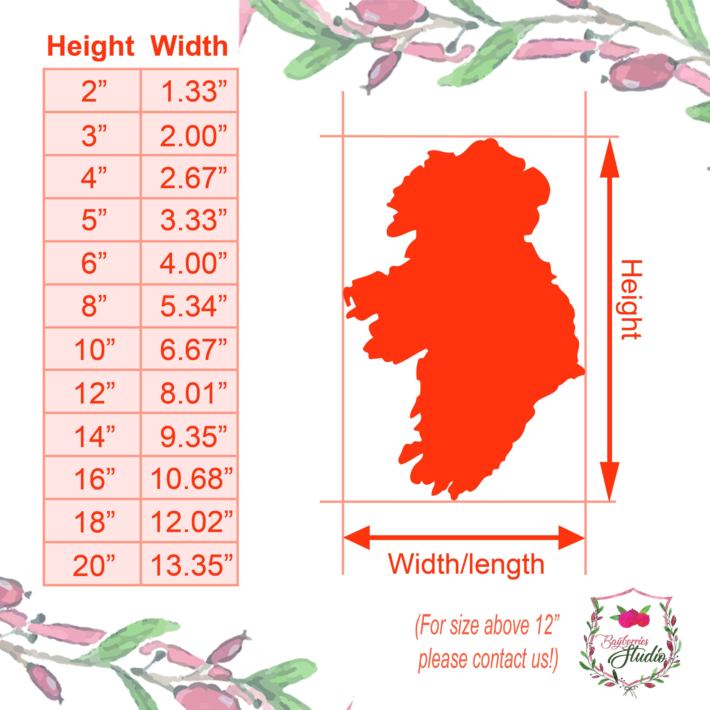 Ireland Shape - Laser Cut Unfinished Wood Cutout Shapes - Always Check ...