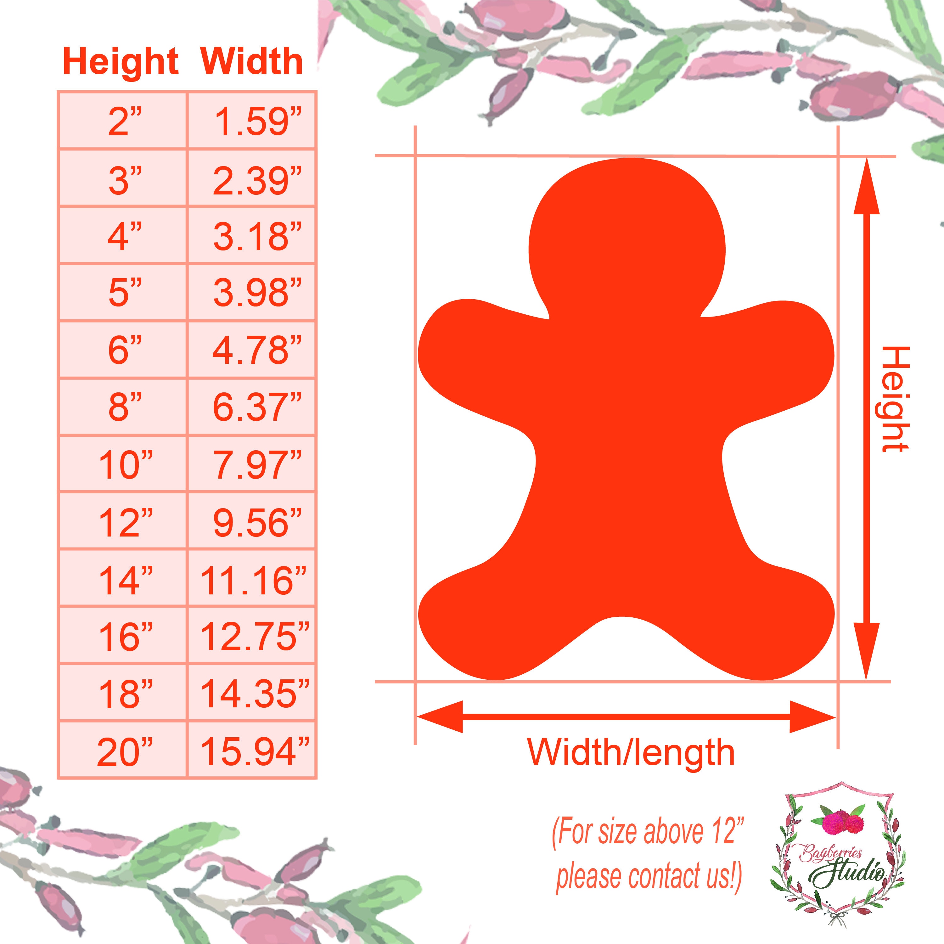 Gingerbread Man Laser Cut Unfinished Wood Cutout Shapes | Etsy