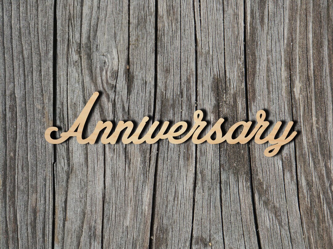 Anniversary Wood Sign - Multiple Sizes - Laser Cut Unfinished Wood ...