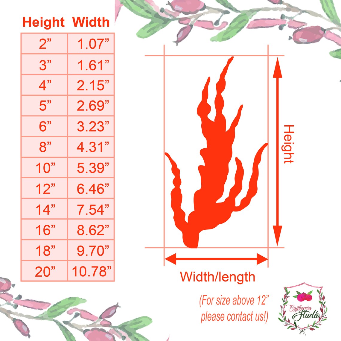 Seaweed Shape - Laser Cut Unfinished Wood Cutout Shapes - Always Check ...