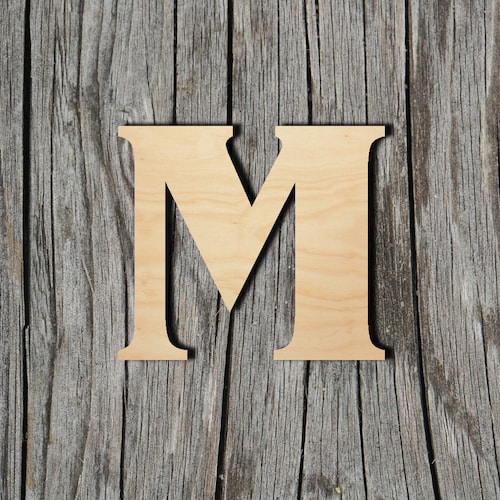 M Letter Disney Inspired Laser Cut Unfinished Wood - Etsy