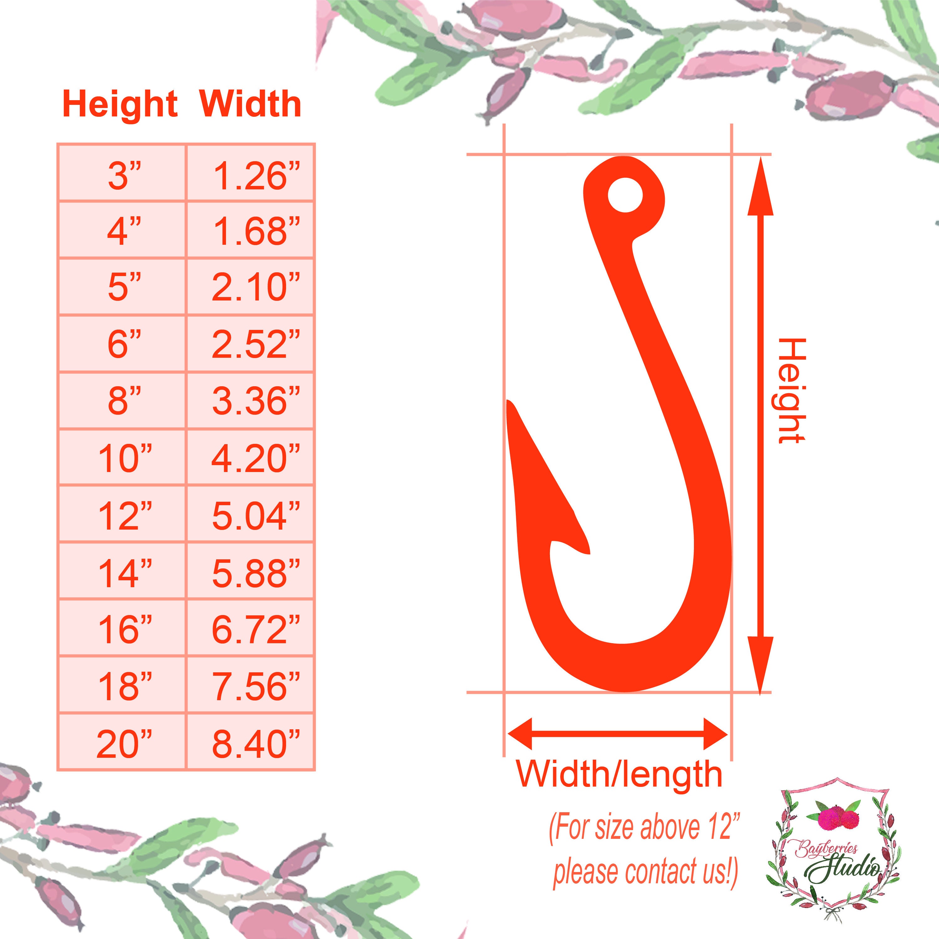 Hook - Laser Cut Unfinished Wood Cutout Shapes - Always Check Sizes and ...