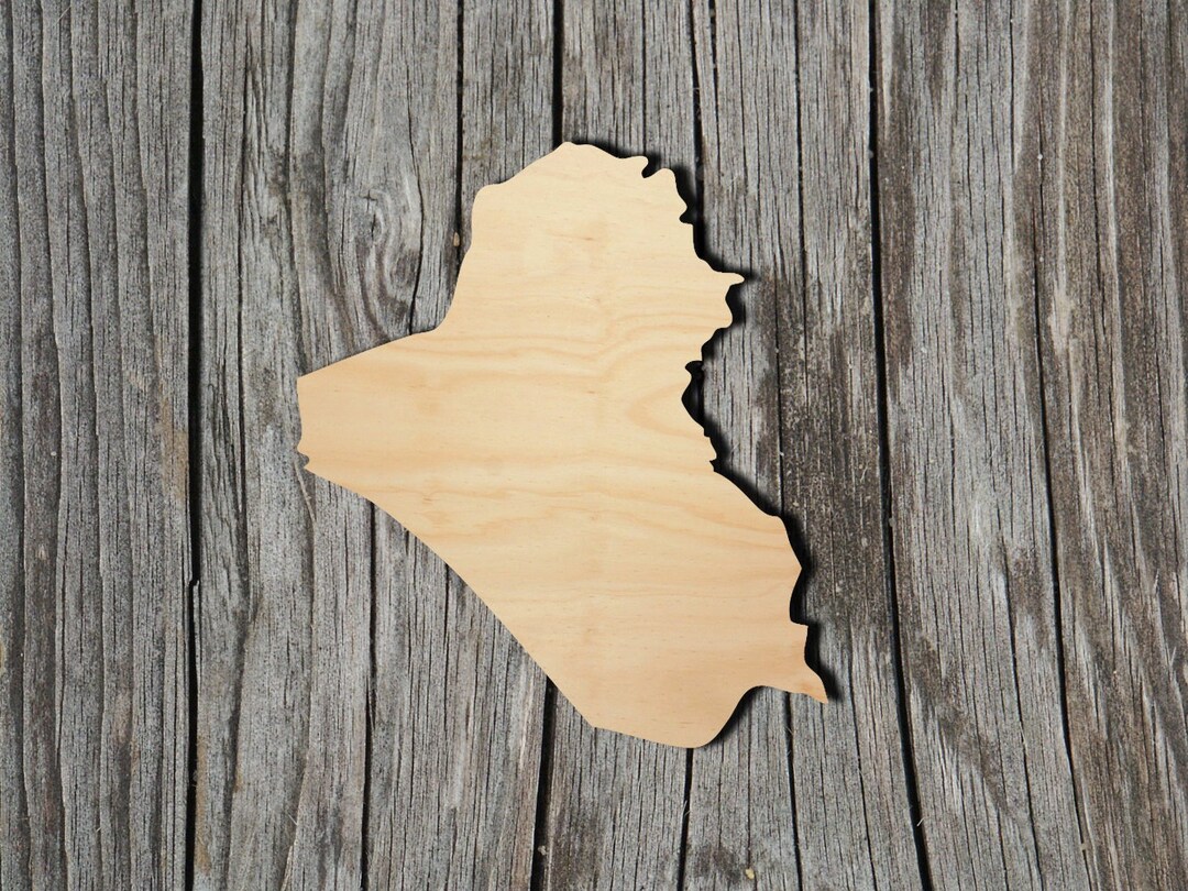 Iraq - Laser Cut Unfinished Wood Cutout Shapes - Always Check Sizes and ...