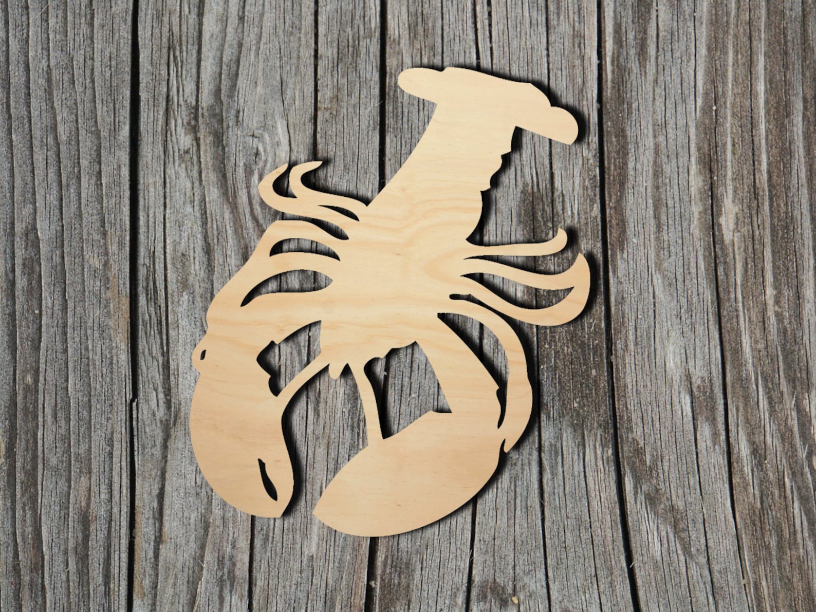 Lobster Shape Laser Cut Unfinished Wood Cutout Shapes | Etsy