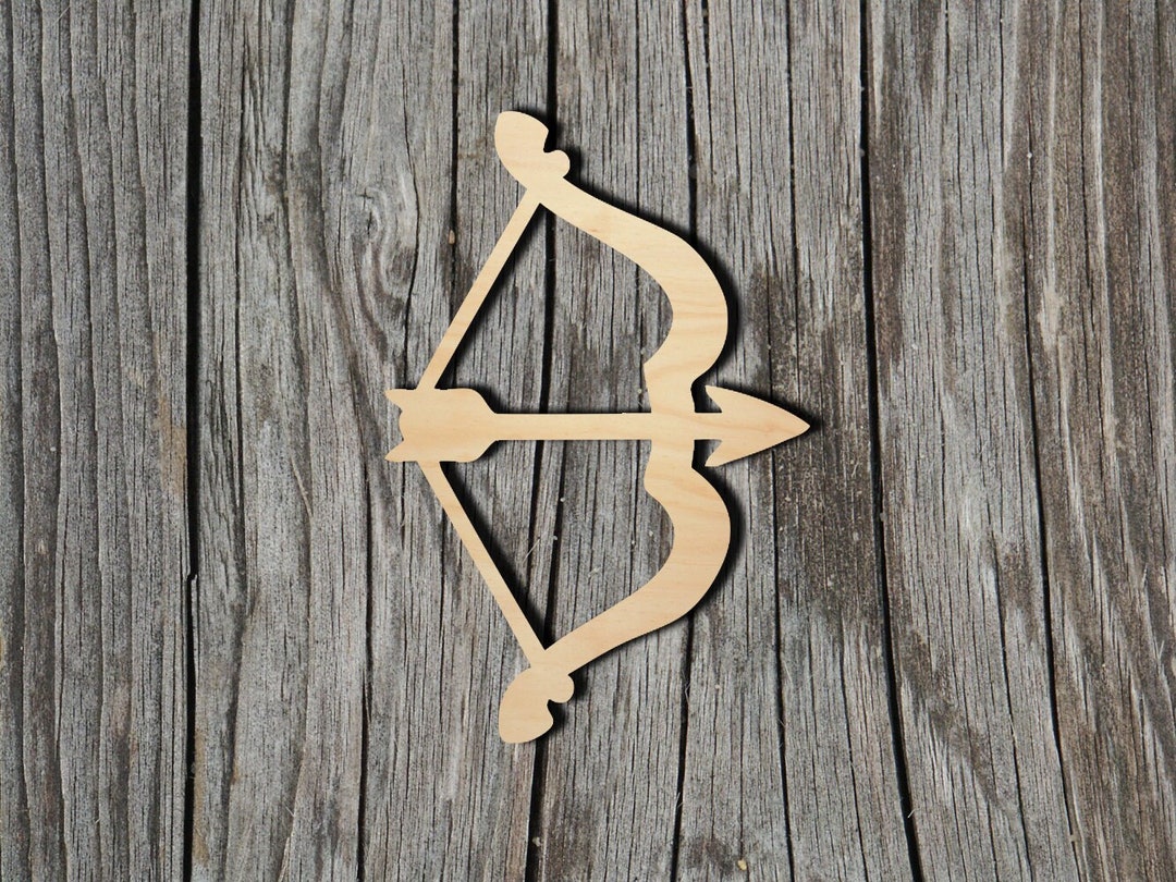 Bow and Arrow - Laser Cut Unfinished Wood Cutout Shapes - Always Check ...