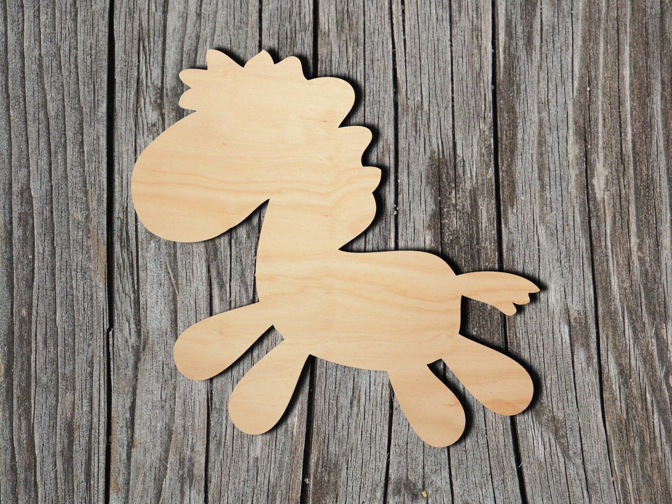 Pony Shape Laser Cut Unfinished Wood Cutout Shapes Always | Etsy