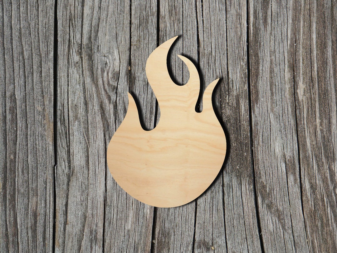 Flame Shape - Laser Cut Unfinished Wood Cutout Shapes - Always Check ...