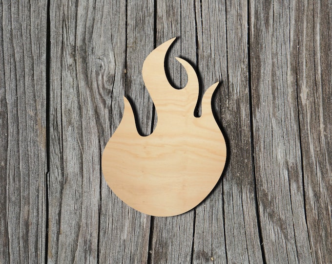 2 34 Flame, Fire Wooden Cutout Shape, Silhouette, Gift Tags Ornaments ...