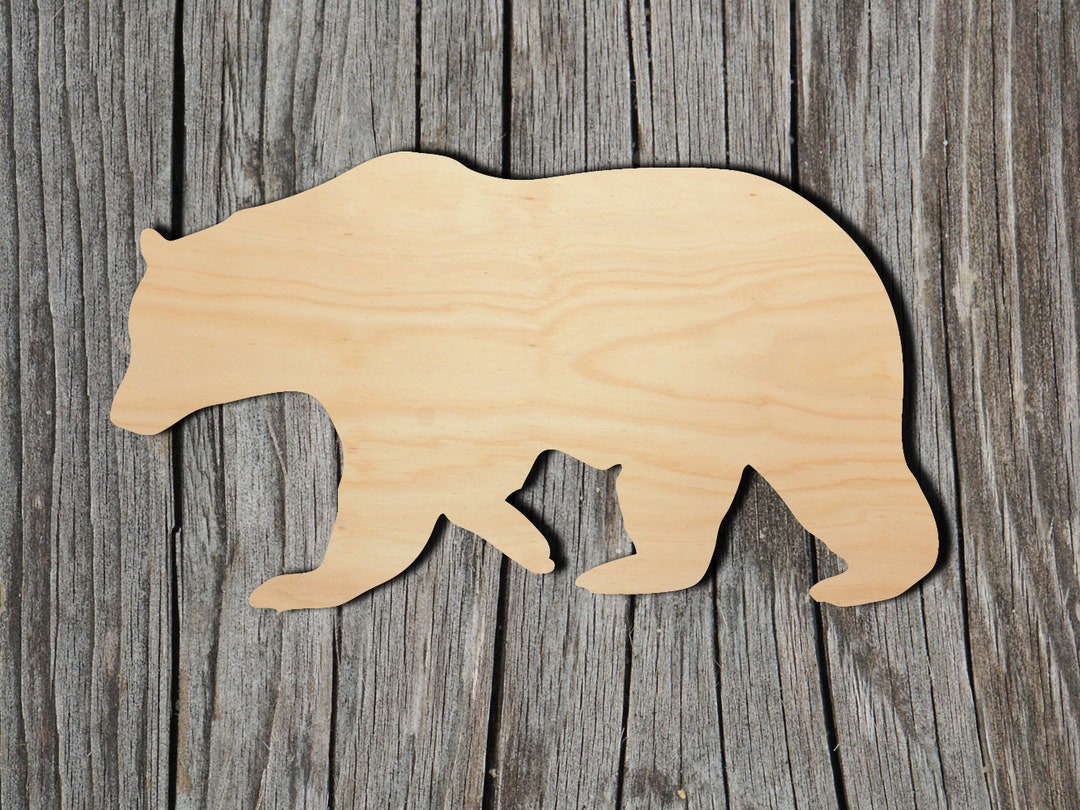 Bear - Wildlife - Laser Cut Unfinished Wood Cutout Shapes - Always ...