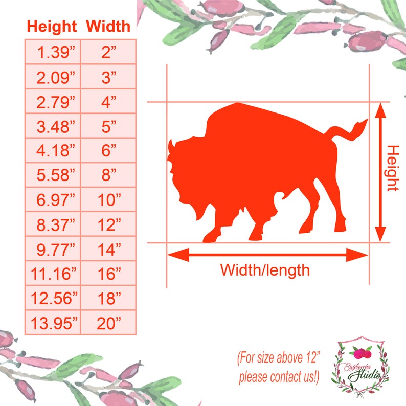 Bison Shape - Laser Cut Unfinished Wood Cutout Shapes - Always Check ...